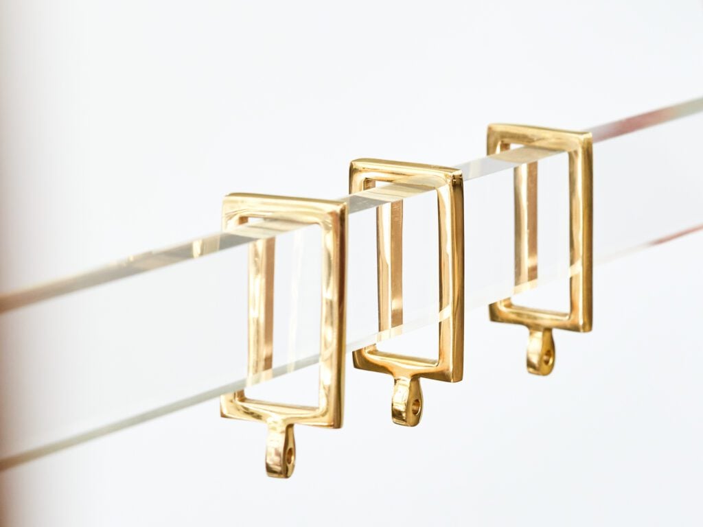 Rectangle Clear Lucite Curtain Rods - Drapery Hardware