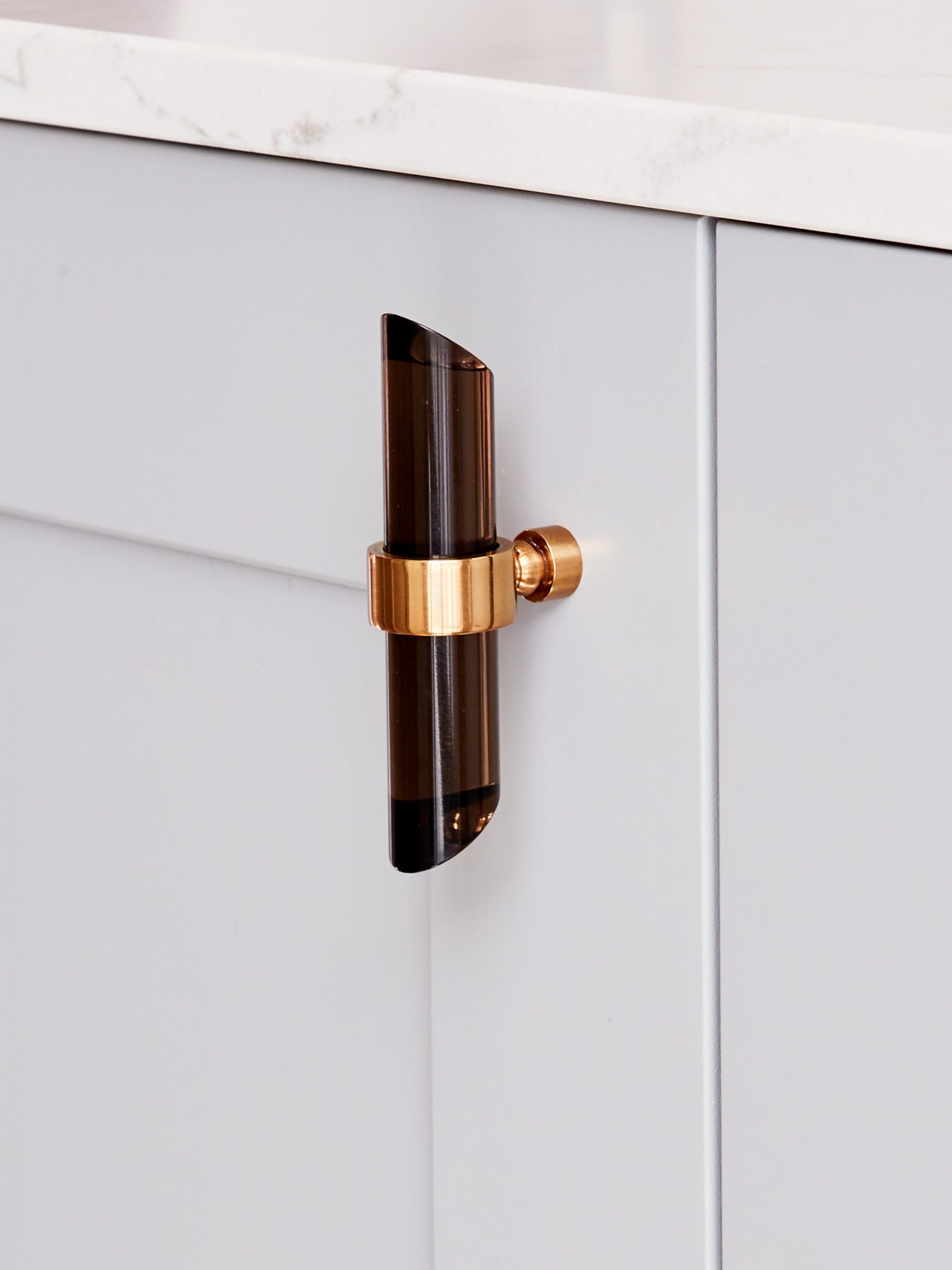 Angled Lucite Crown Toggle Knob - Night | Pulls & Handles