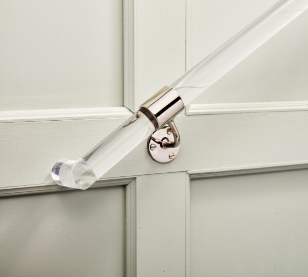Custom Lucite Handrail Return 1.5" Dia. Clear, Smoke or Night