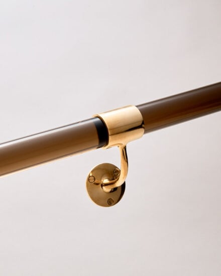 Buy Custom Lucite Handrail - Night in Brass or Nickel 1.5"
