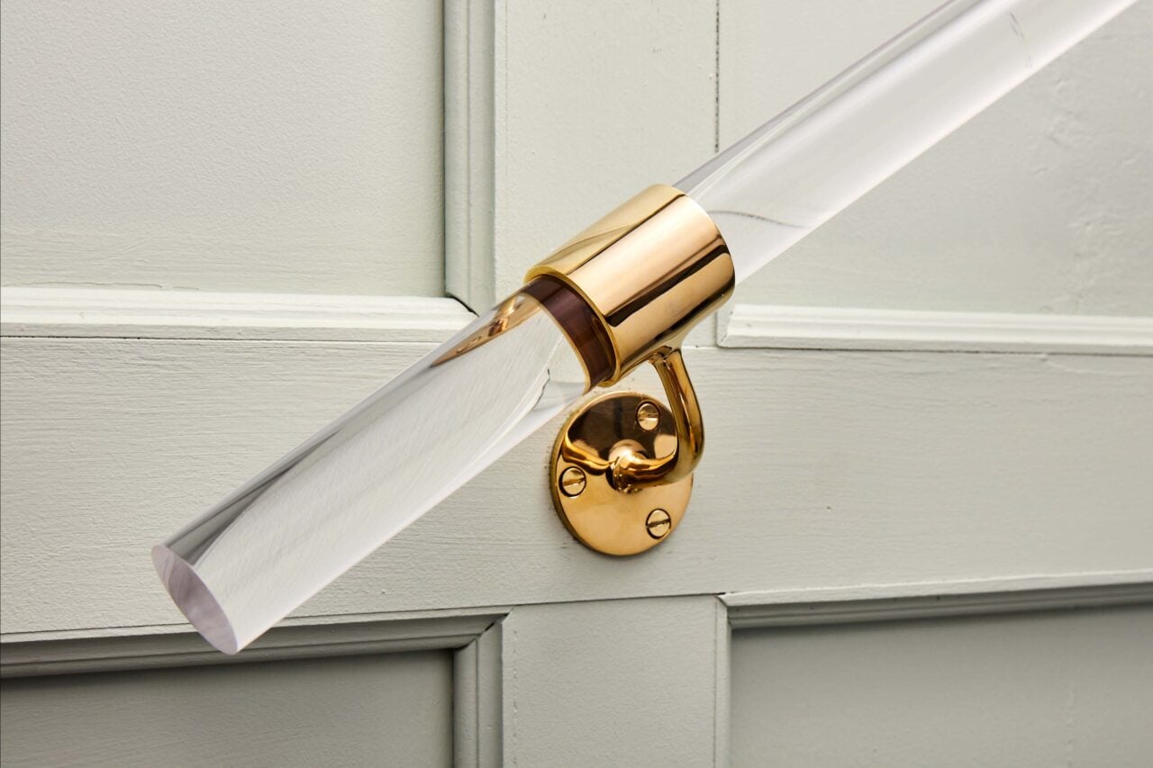 Custom Elegant Lucite Brass Handrail Railing | Luxholdups