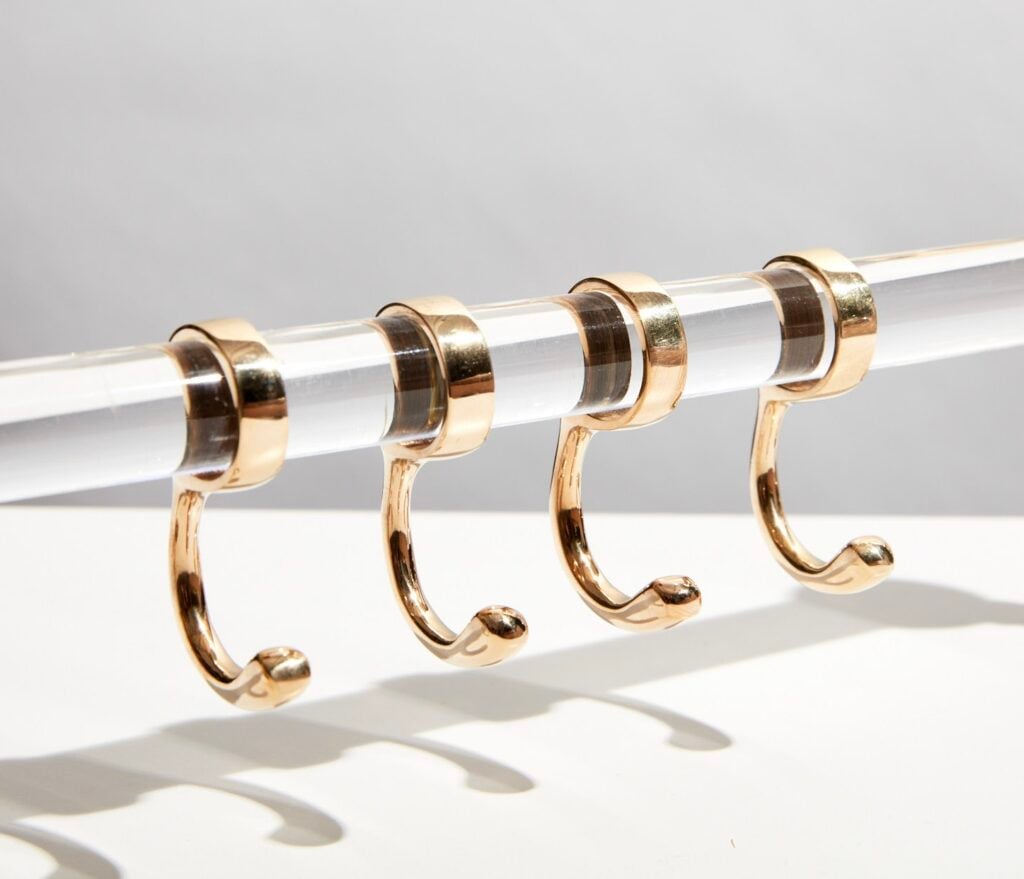 Solid Brass Towel Bar Hook - LuxHoldUps