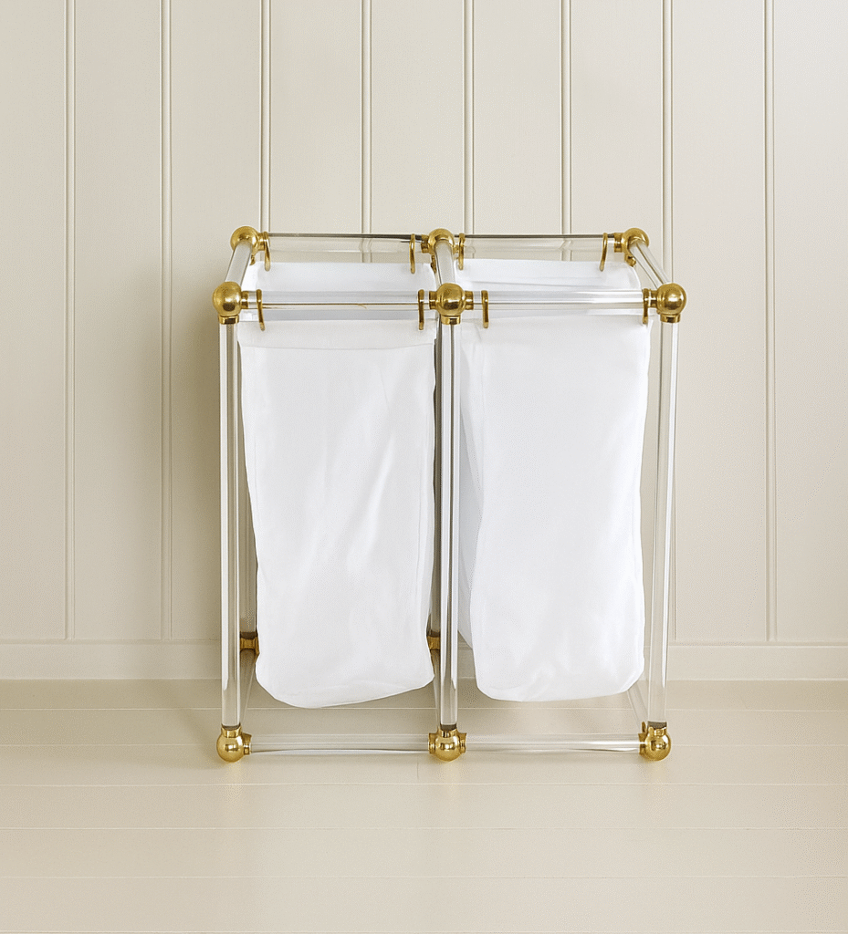 Lucite Hamper Brass - Art deco | Furniture | Luxholdups